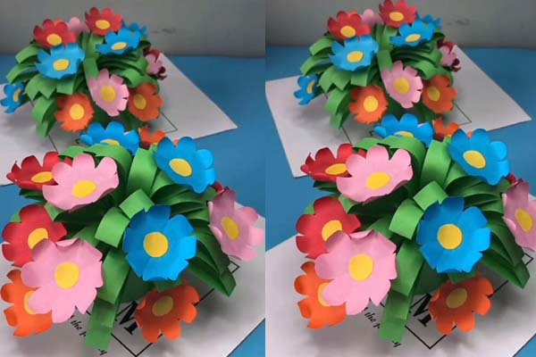 Craft potted plants full of flowers - DIY ART PINS