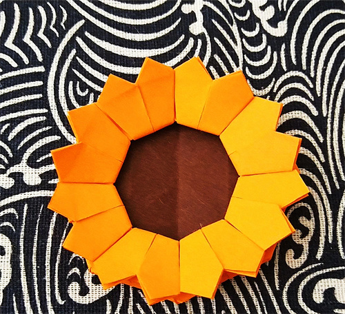 Easy sunflower origami tutorial step by step(with pictures) - DIY ART PINS